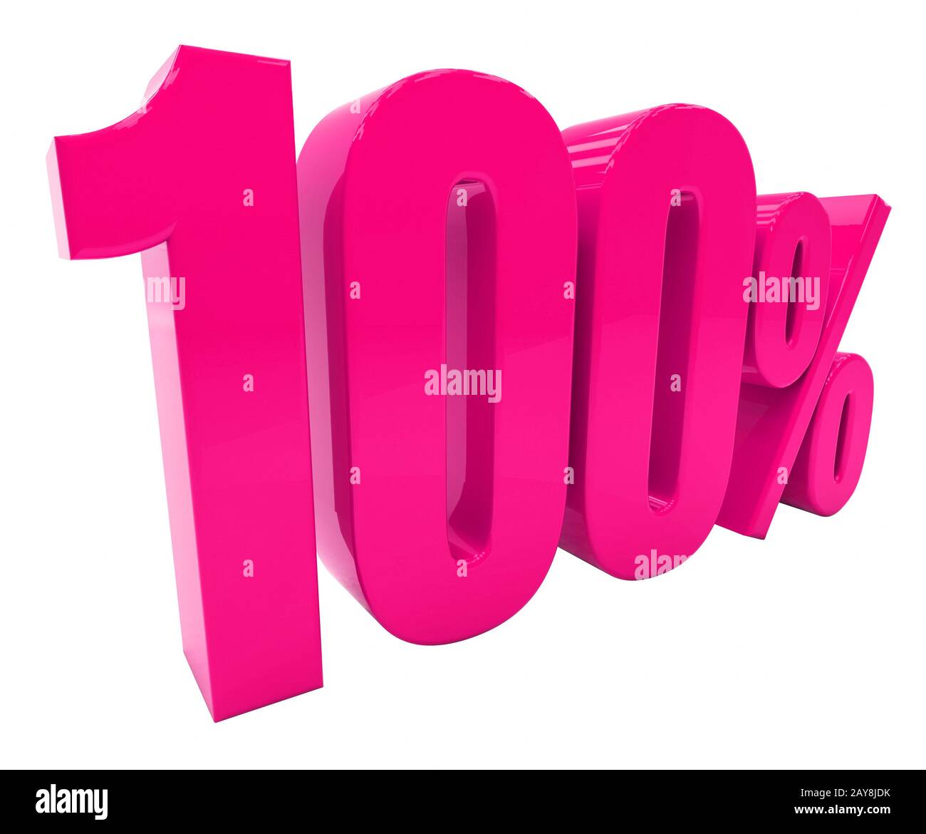 100 Percent Pink Sign Stock Photo - Alamy