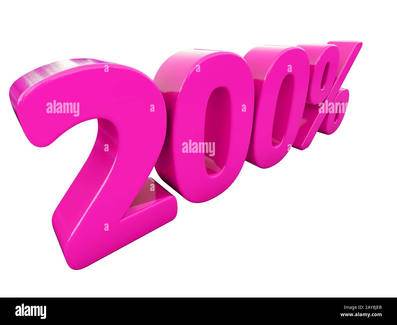 200 Percent Pink Sign Stock Photo - Alamy
