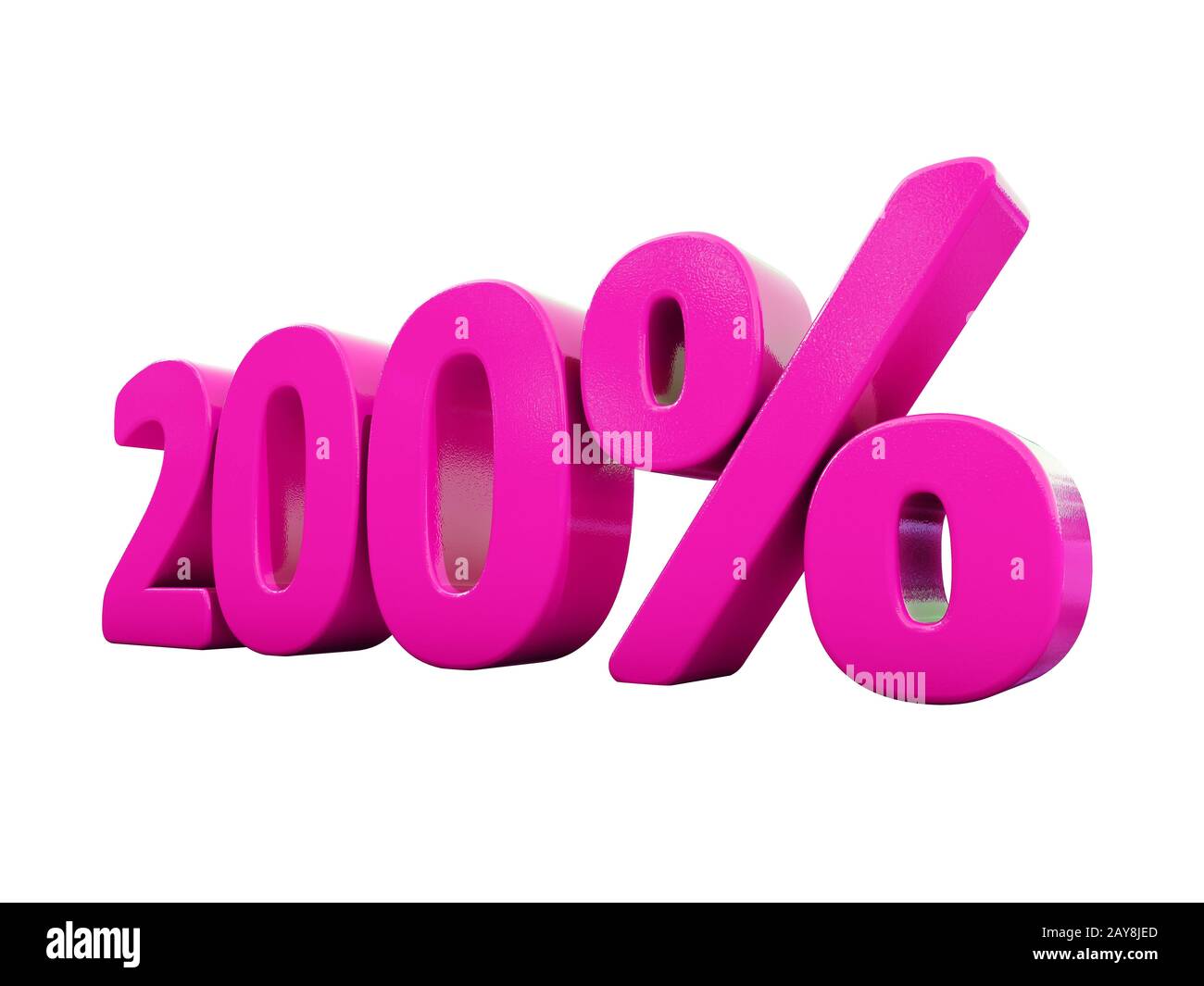 200 Percent Pink Sign Stock Photo - Alamy