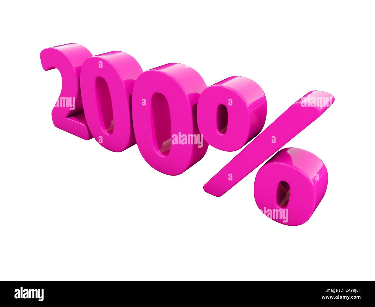 200 Percent Pink Sign Stock Photo - Alamy