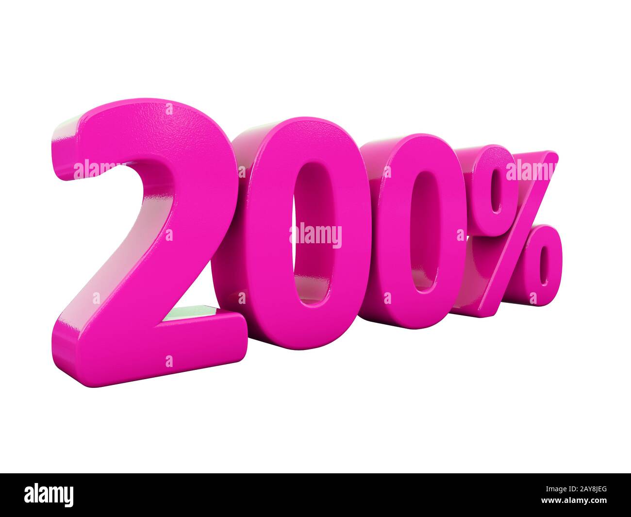 200 Percent Pink Sign Stock Photo - Alamy