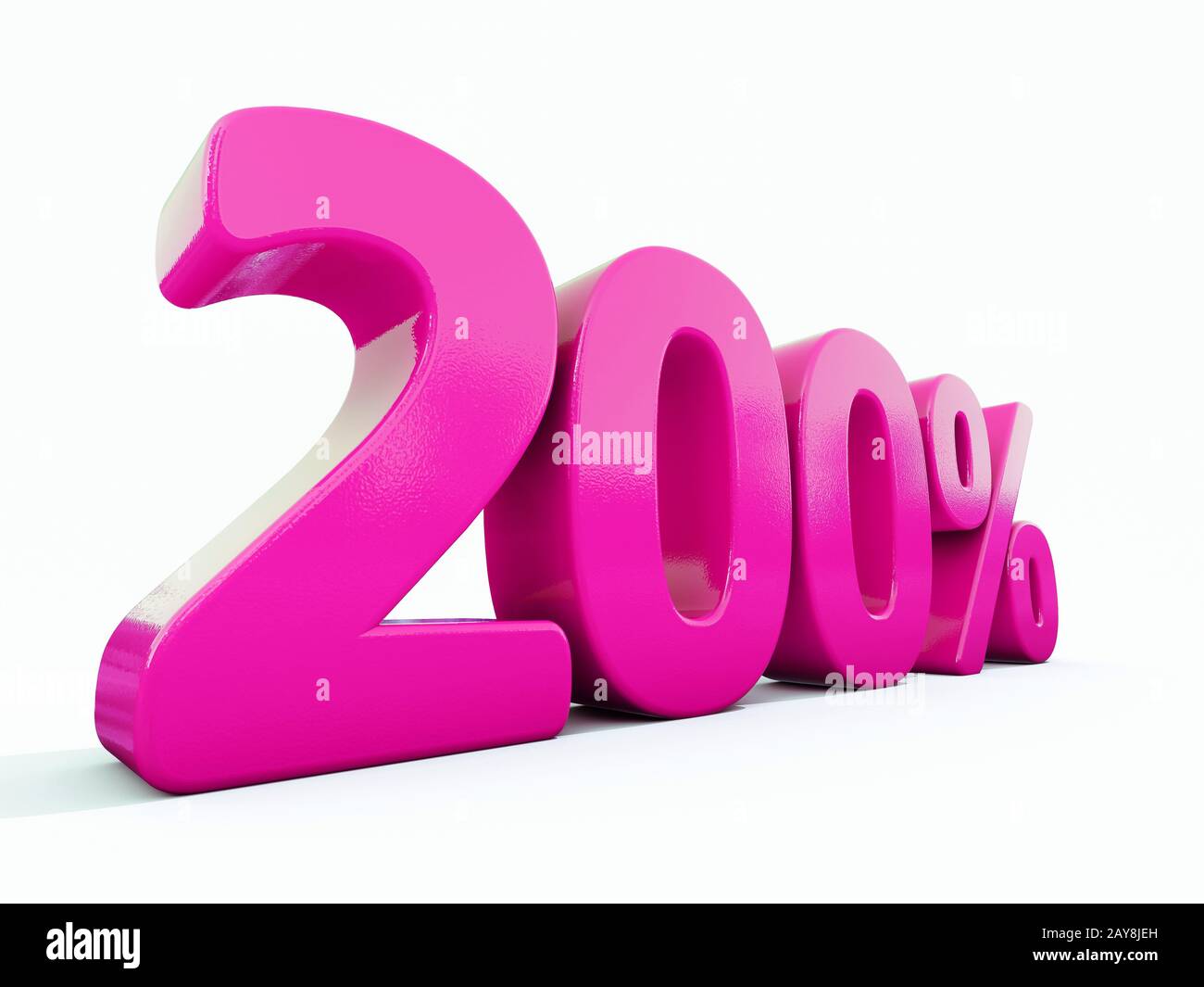 200 Percent Pink Sign Stock Photo - Alamy