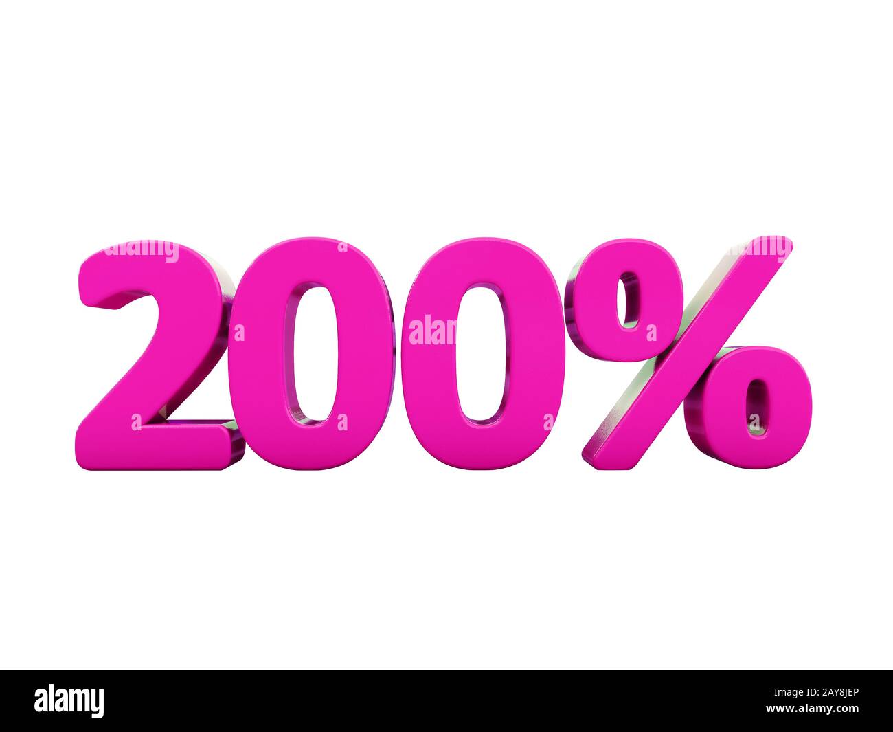 200 Percent Pink Sign Stock Photo - Alamy