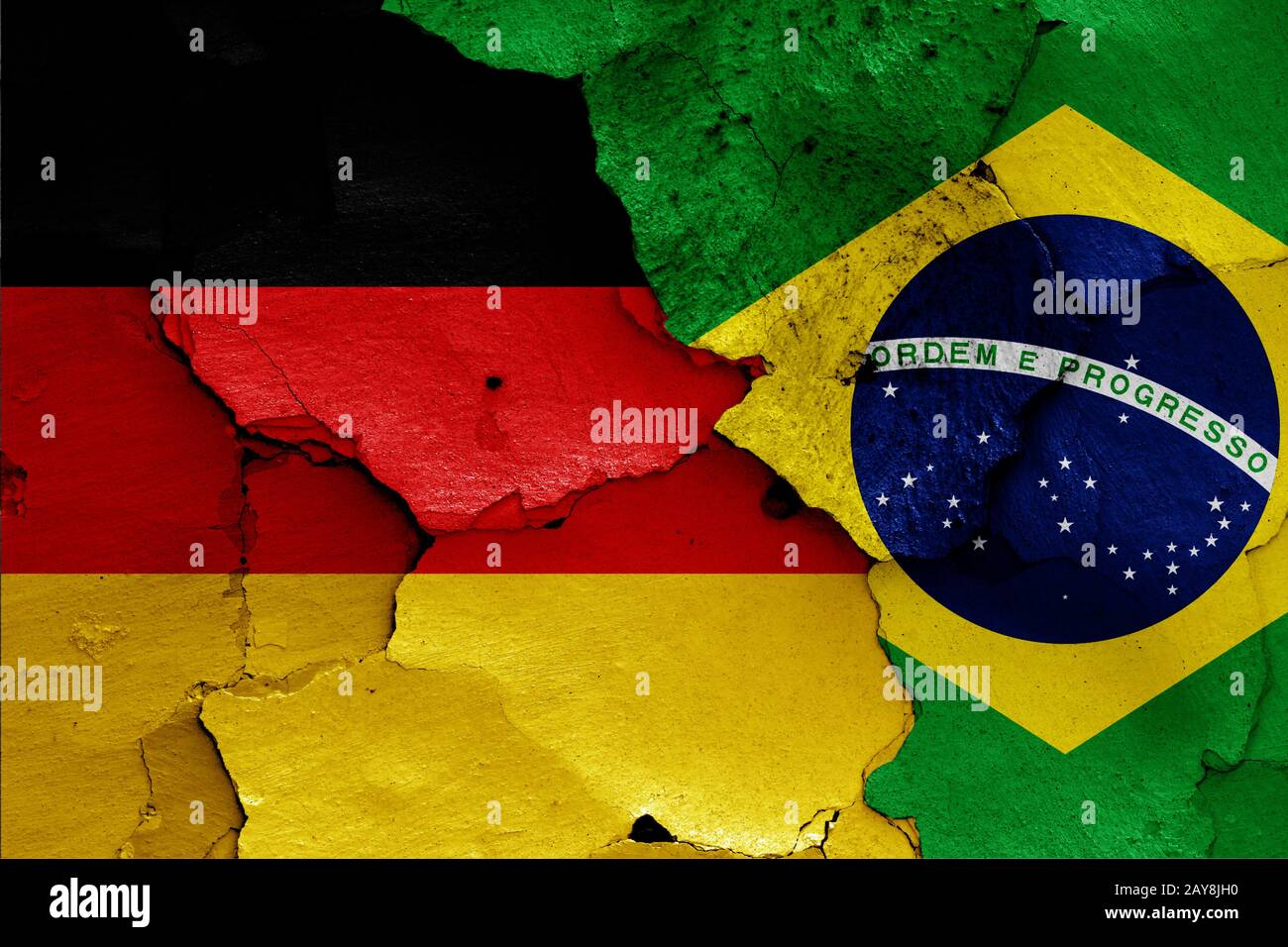 flags of Germany and Brazil Stock Photo - Alamy