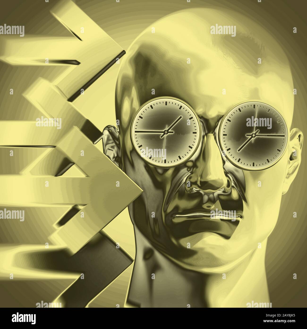 Time Concept 3D Illustration Stock Photo - Alamy