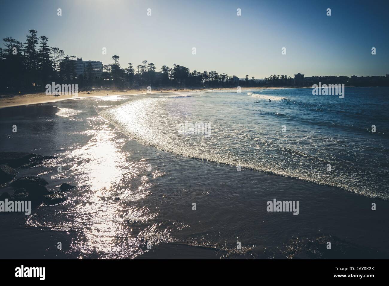 Manly Beach at sunset, Sydney, Australia Stock Photo - Alamy