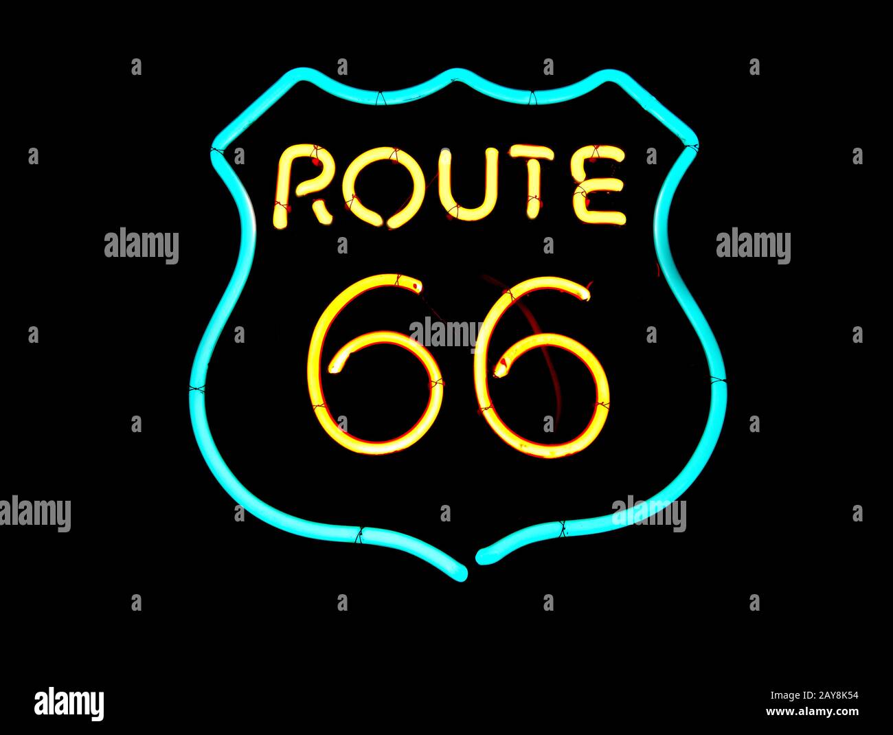 Route 66 neon sign hi-res stock photography and images - Alamy