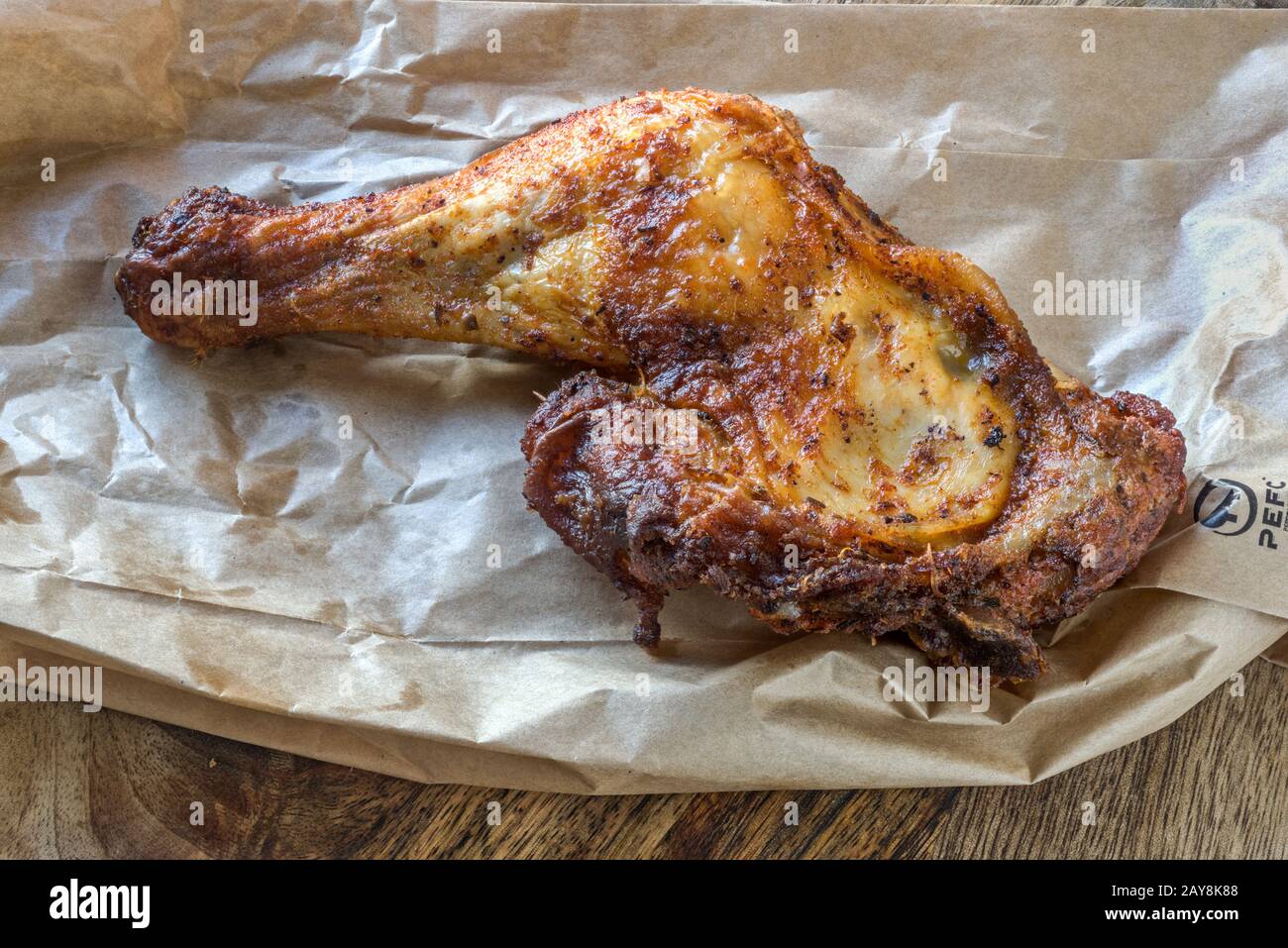 Fried chicken leg Stock Photo - Alamy