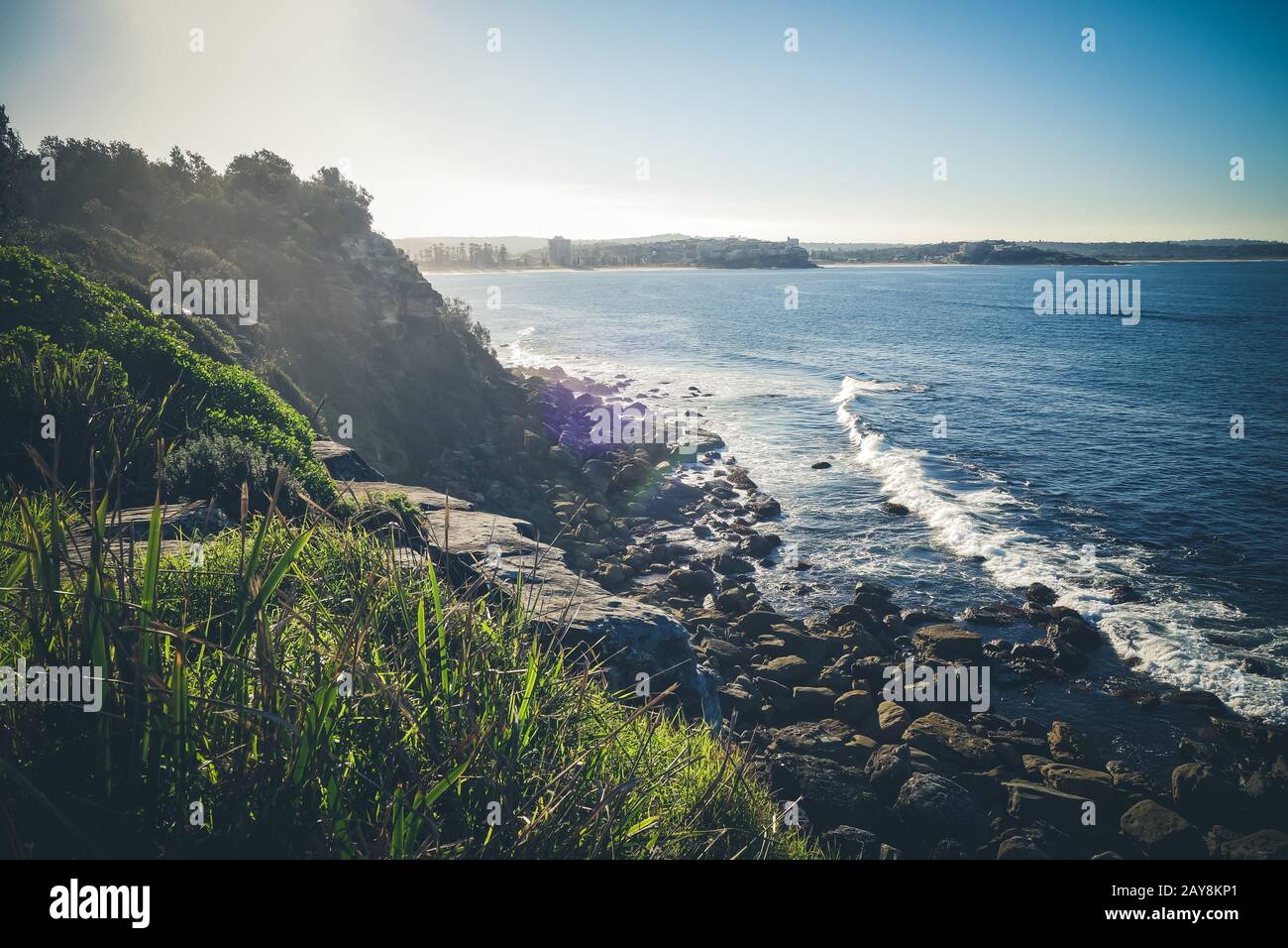 Manly Beach coastal cliffs, Sydney, Australia Stock Photo - Alamy