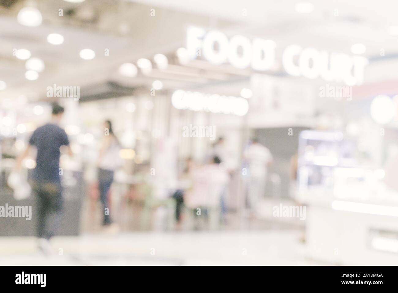 Abstract blur department store with shopping mall interior for ...