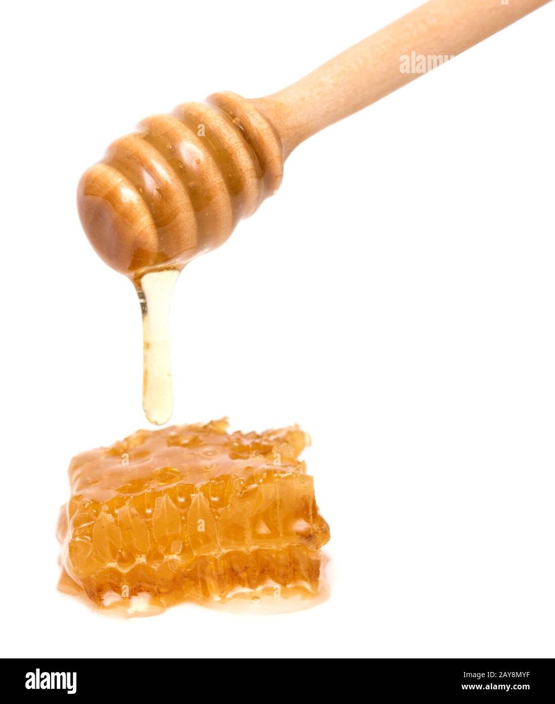 Honeycomb and dipper Stock Photo - Alamy