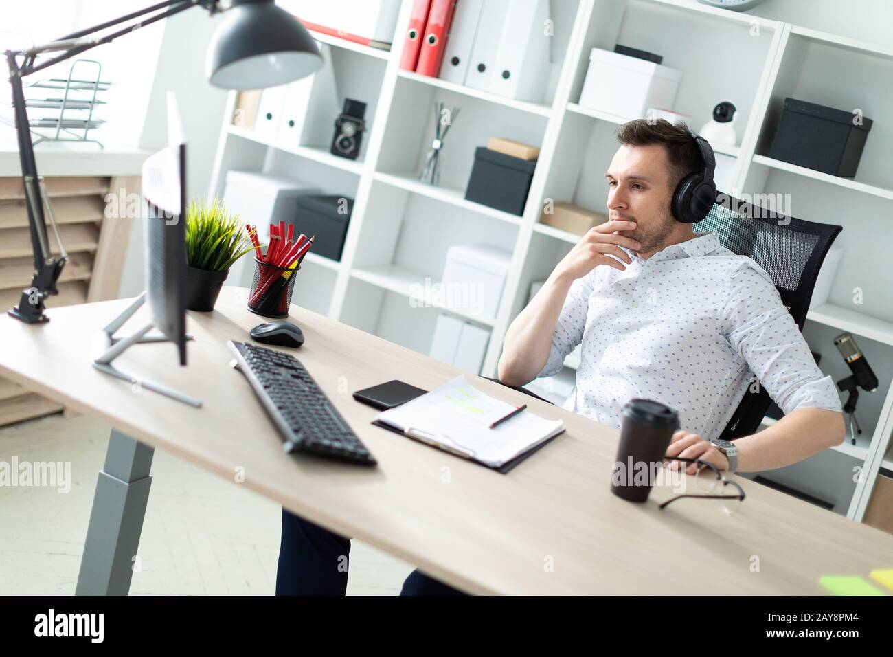 Young male computer programmer hi-res stock photography and images - Alamy