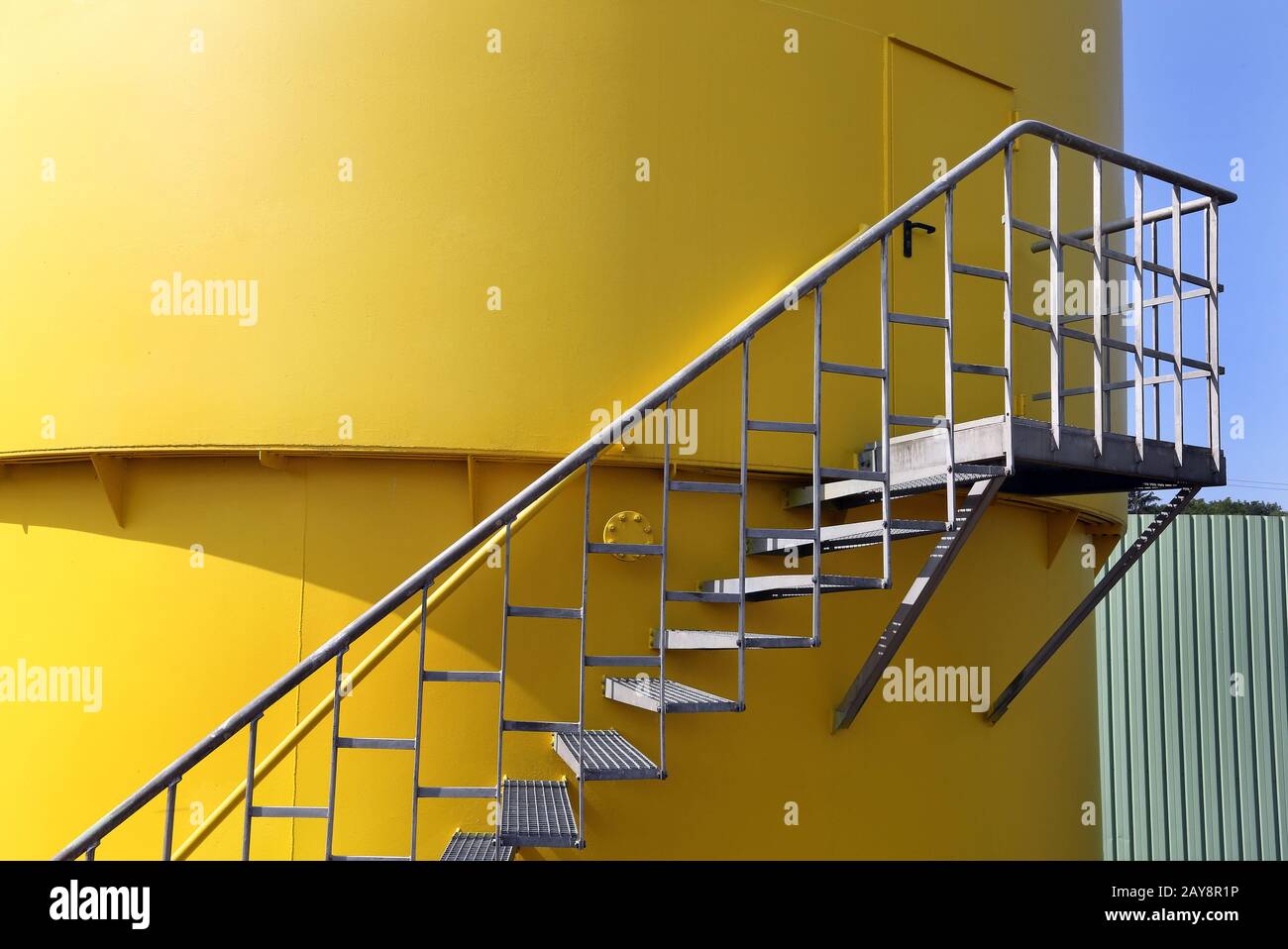 Stairs Industrial tank Stock Photo - Alamy