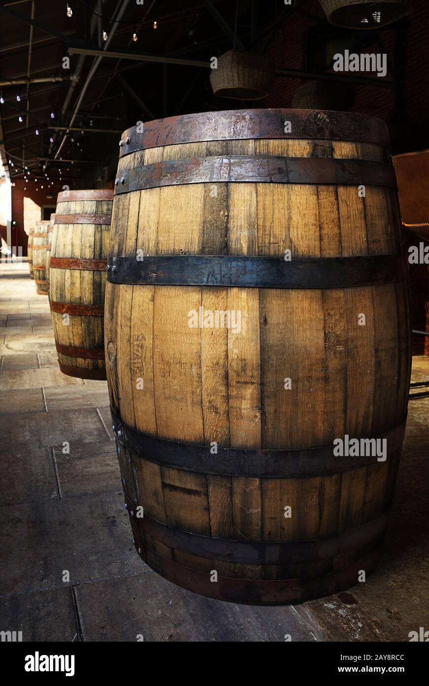 Old wooden barrels Stock Photo - Alamy