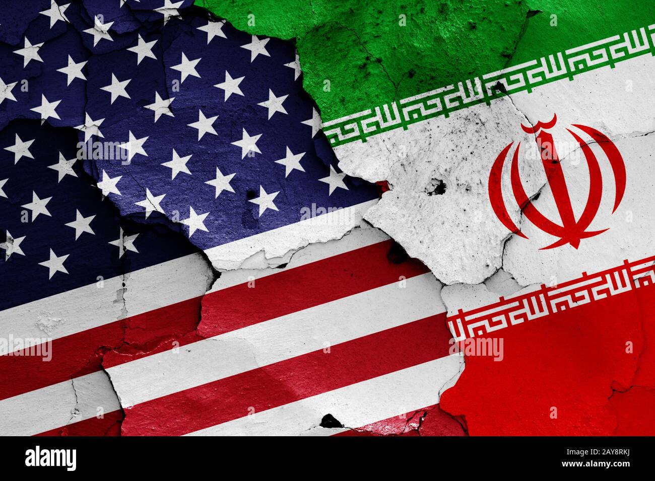 Iran and usa flags hi-res stock photography and images - Alamy