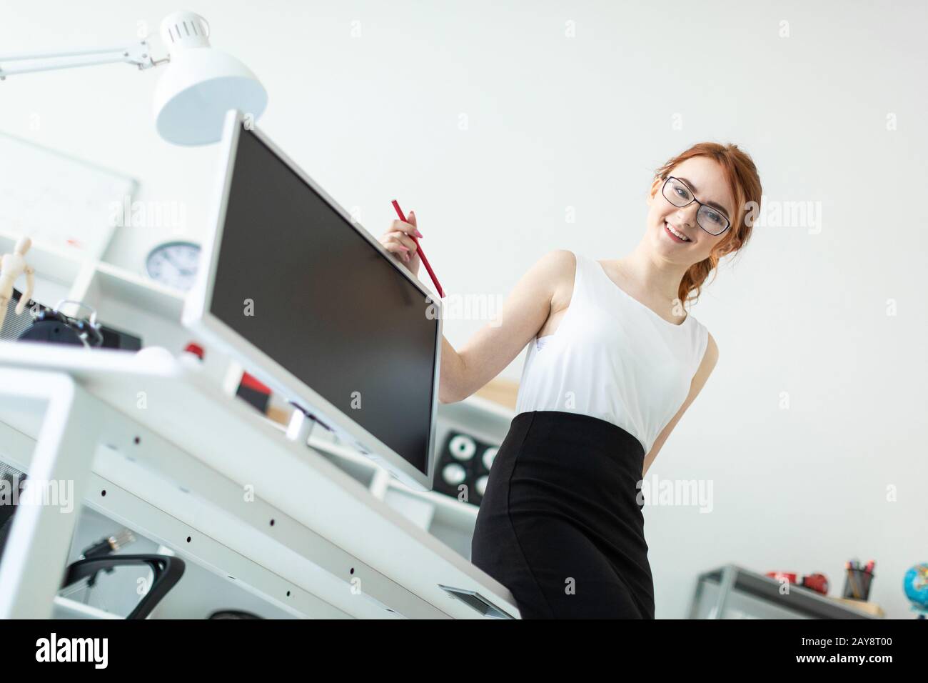 Girl in a red skirt hi-res stock photography and images - Alamy