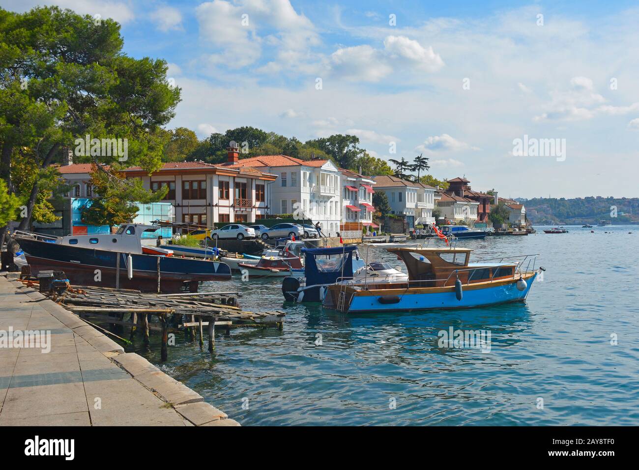 The waterfront at Beykoz on the Asian side of Istanbul, Turkey Stock ...