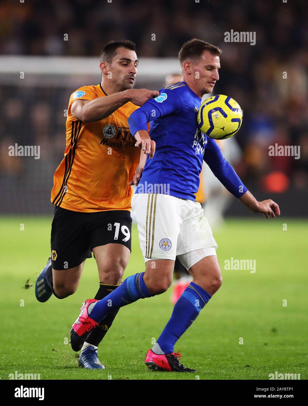 Wolverhampton Wanderers' Jonny (left) and Leicester City's James ...