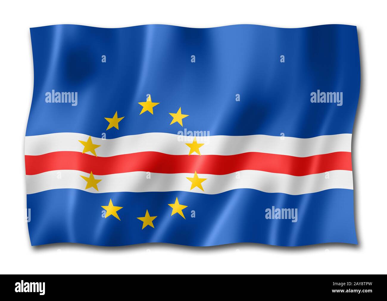 Waving cape verdean flag hi-res stock photography and images - Alamy