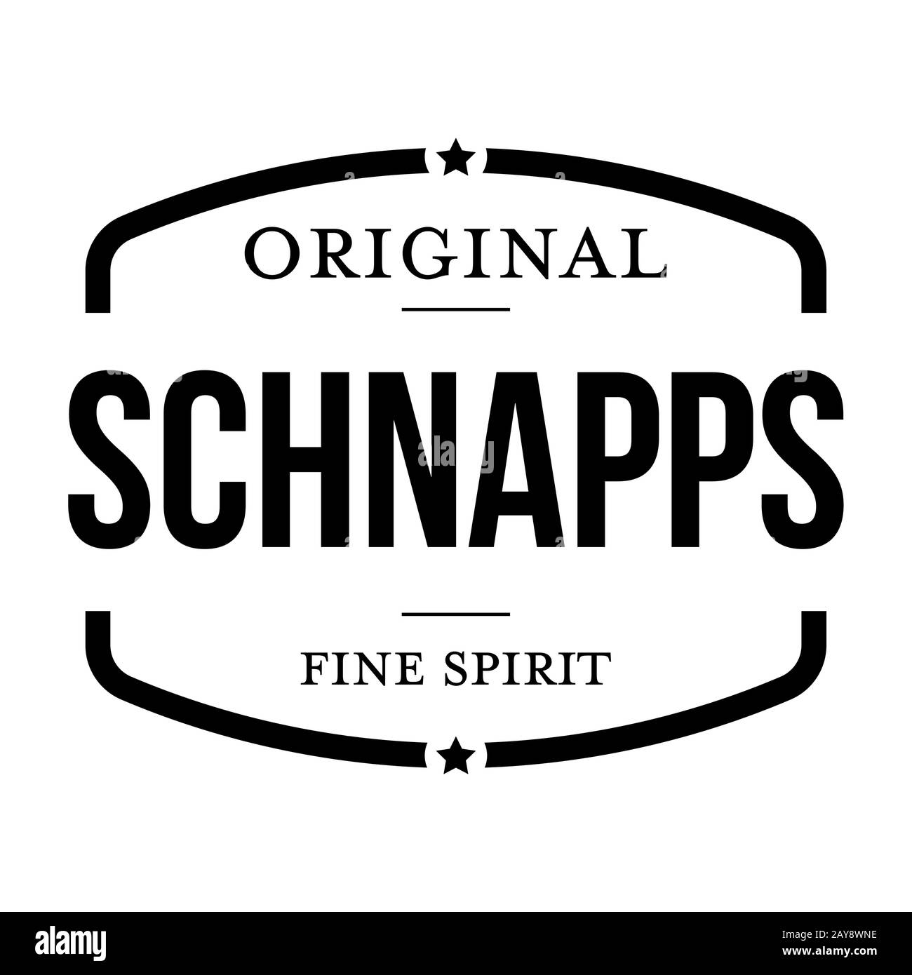 Schnapps Fine Spirit sign black Stock Vector Image & Art - Alamy