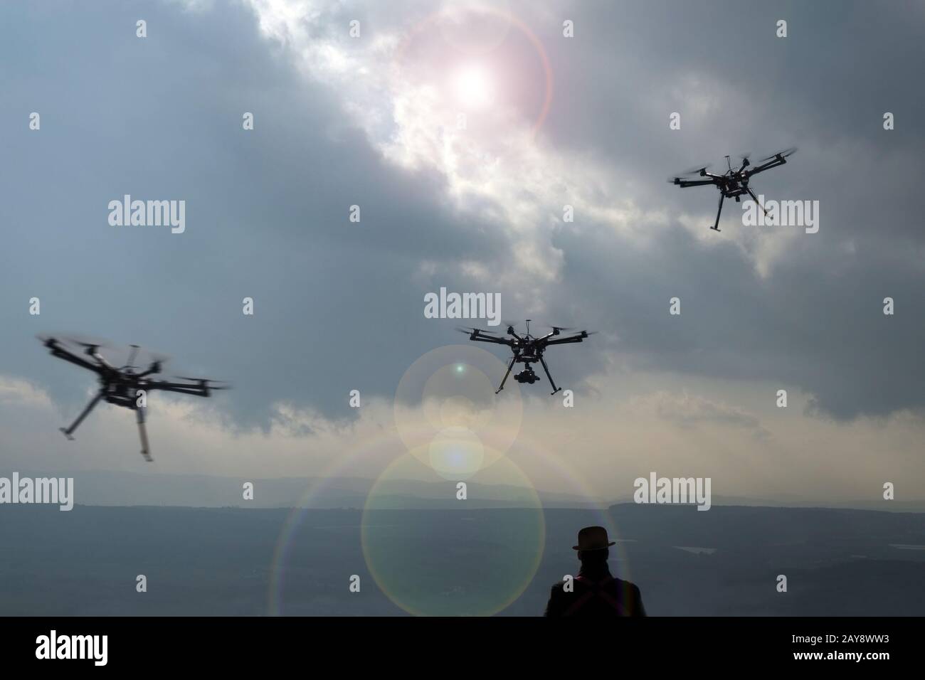 Drones, air drones, flying object Stock Photo - Alamy