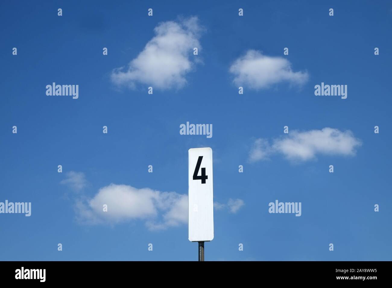 Nautical mark, Number 4 Stock Photo - Alamy