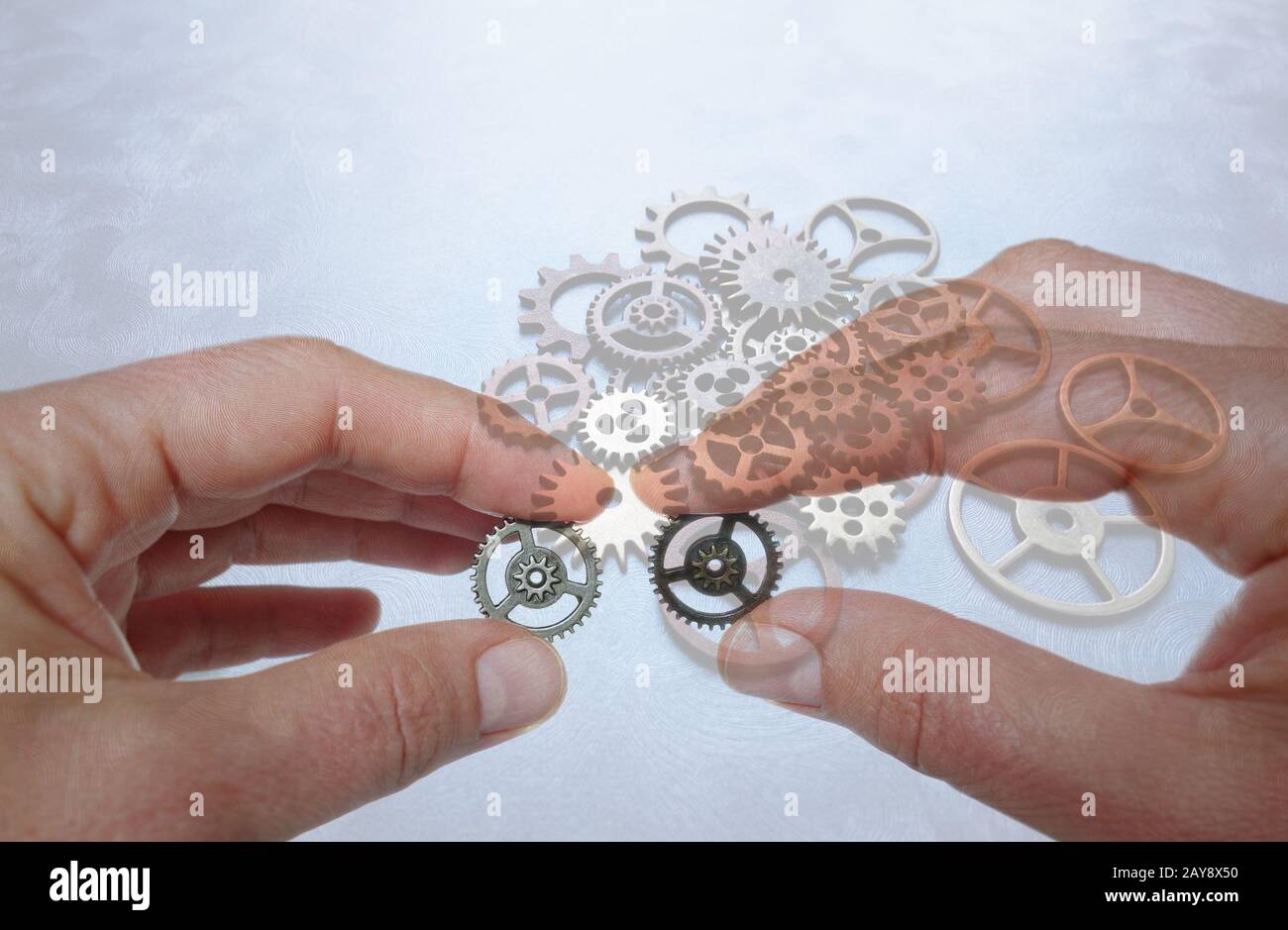 Working together gears Stock Photo - Alamy
