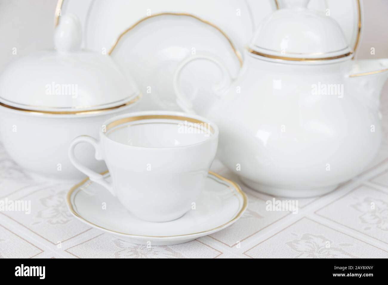 Dishes for tea drinking Stock Photo - Alamy