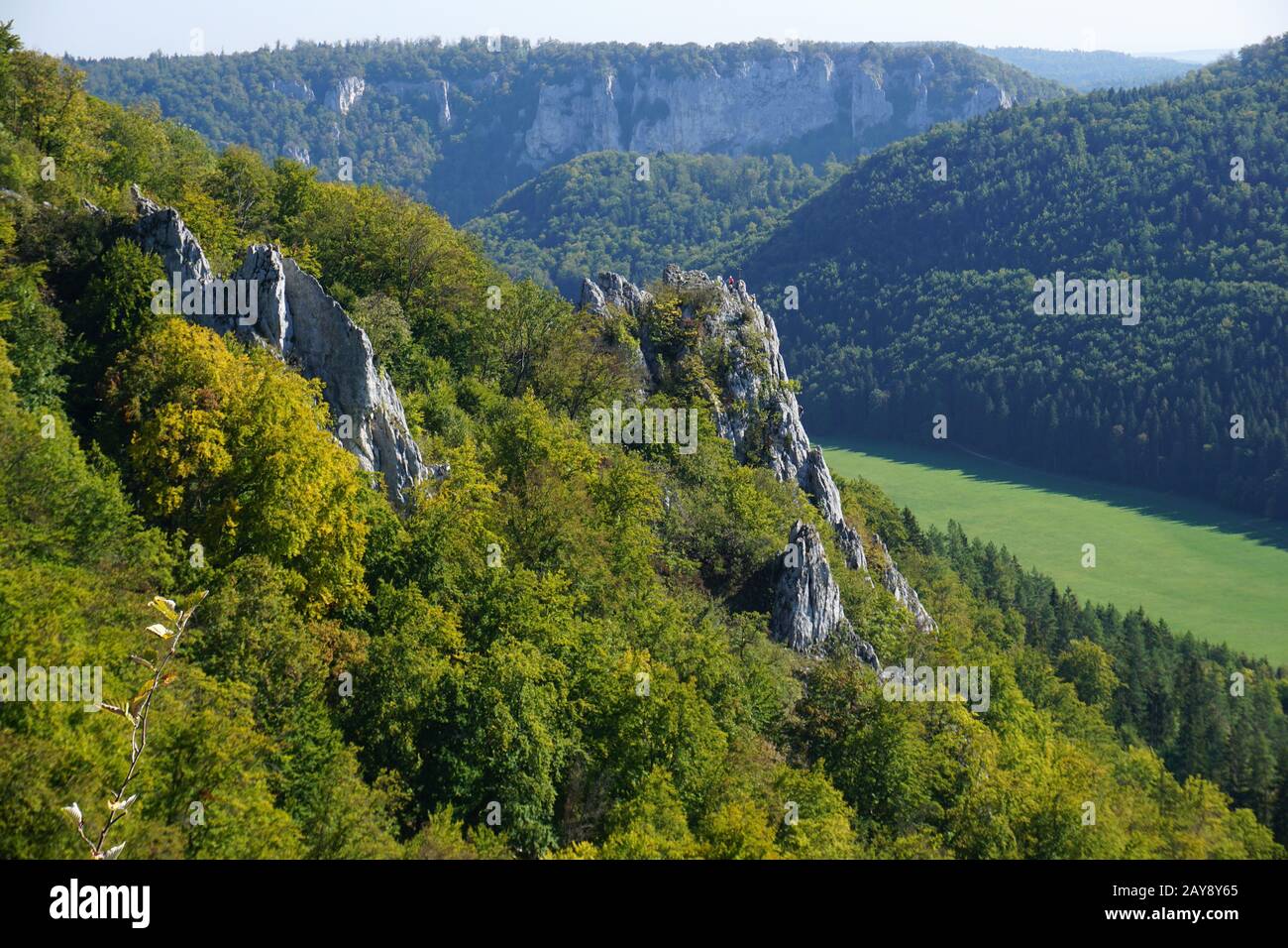 danube valley, Upper danube, nature park, swabian alps, germany, lime ...