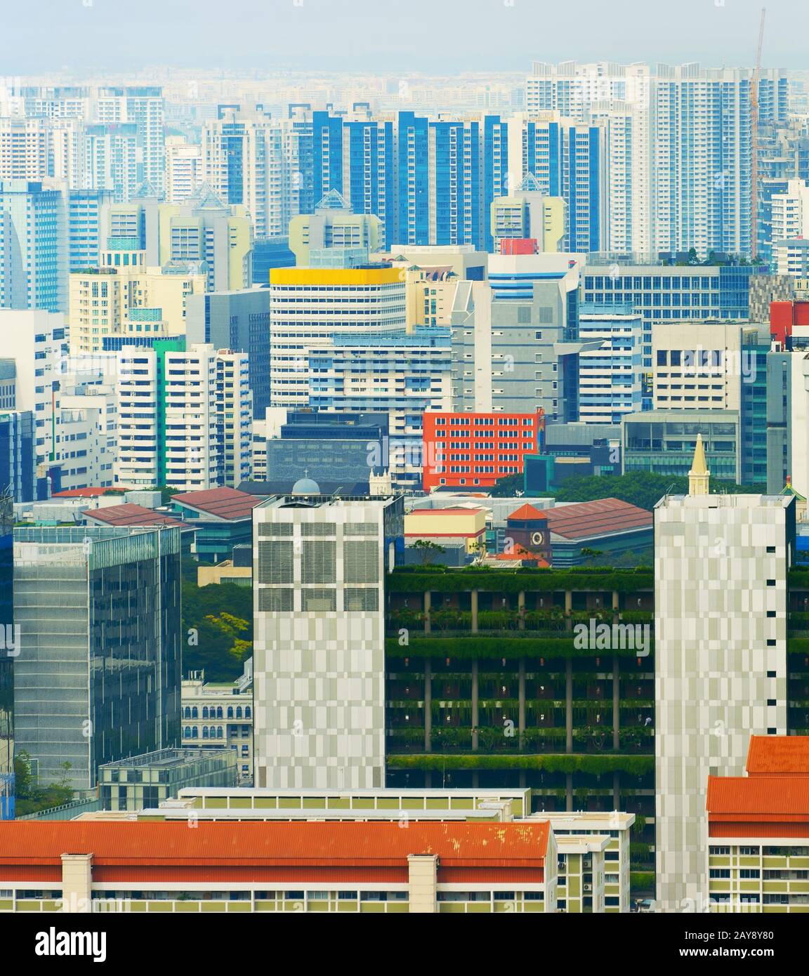 Modern density city architecture Singapore Stock Photo - Alamy