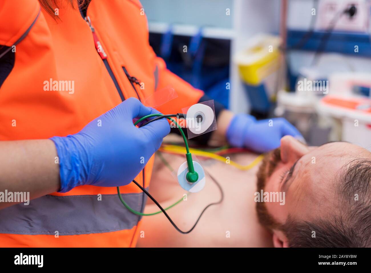 Electrode chest hi-res stock photography and images - Alamy