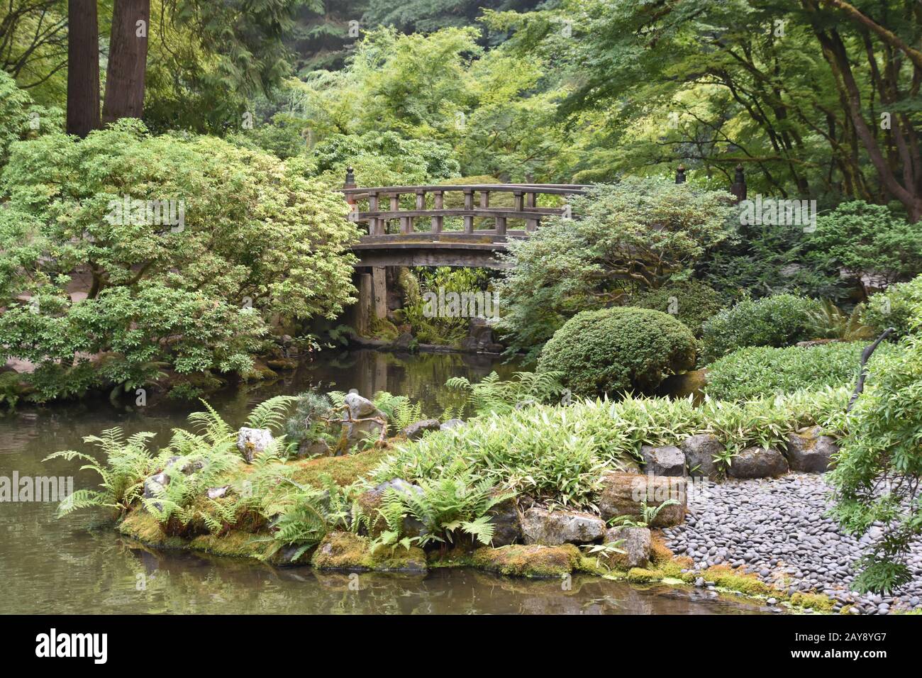 Portland Japanese Garden in Oregon Stock Photo - Alamy