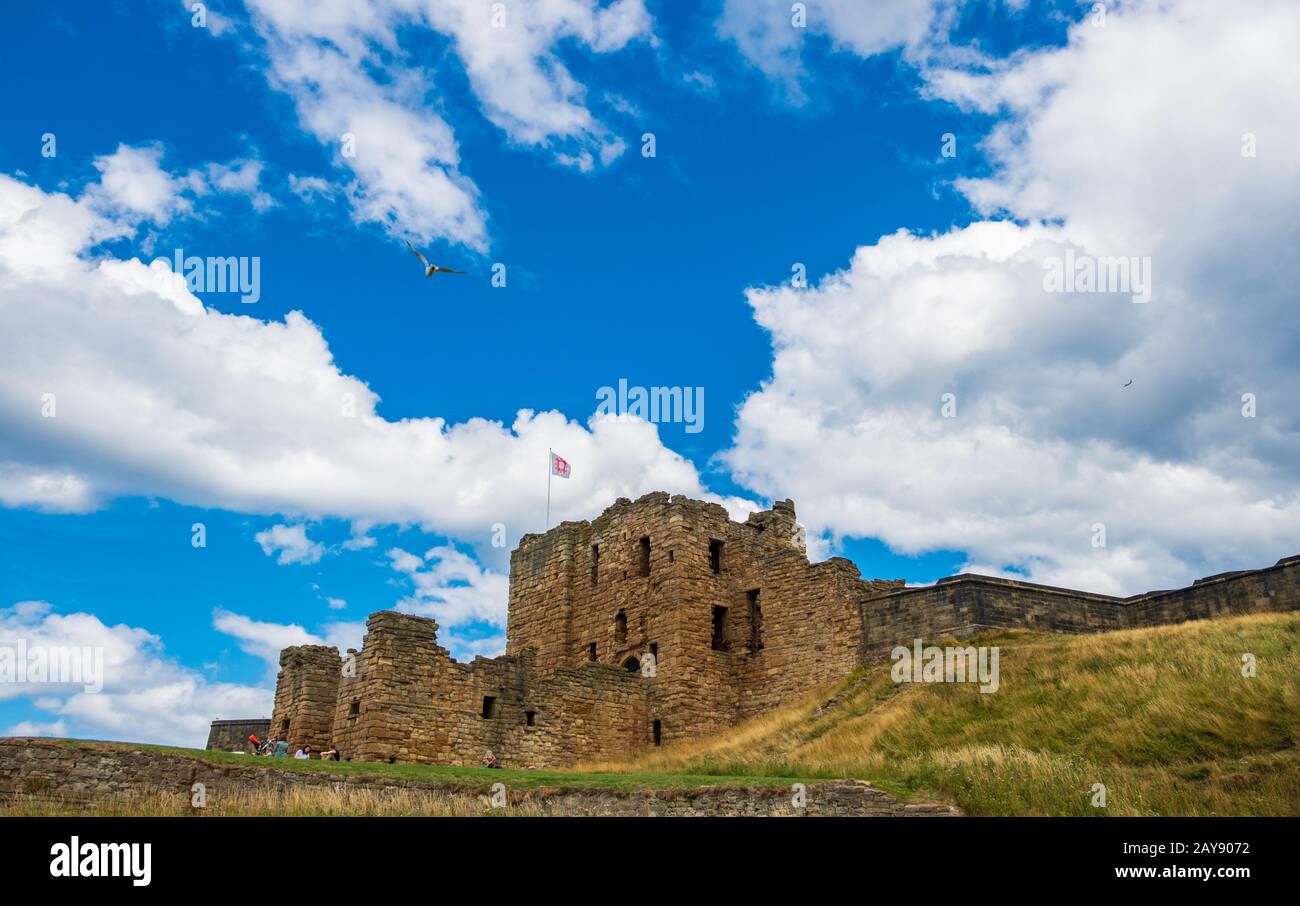 Ruins of the Medieval Tynemouth Priory and Castle, a popular visitor ...