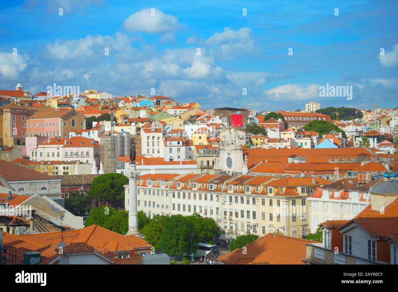 Lisbon skyline with color buildings hi-res stock photography and images ...