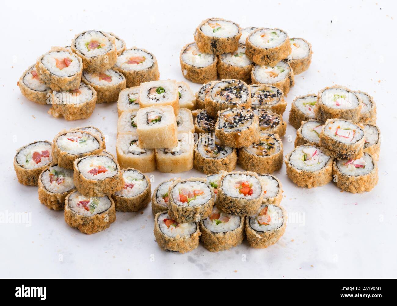 Japanese food restaurant, sushi maki gunkan roll plate or platter set ...