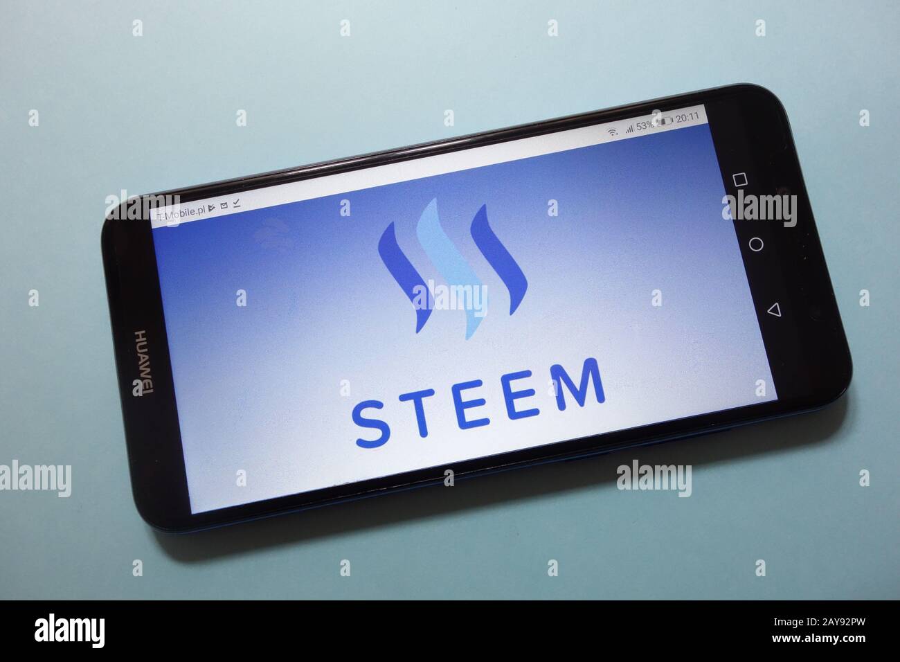 Steem cryptocurrency logo displayed on smartphone Stock Photo - Alamy