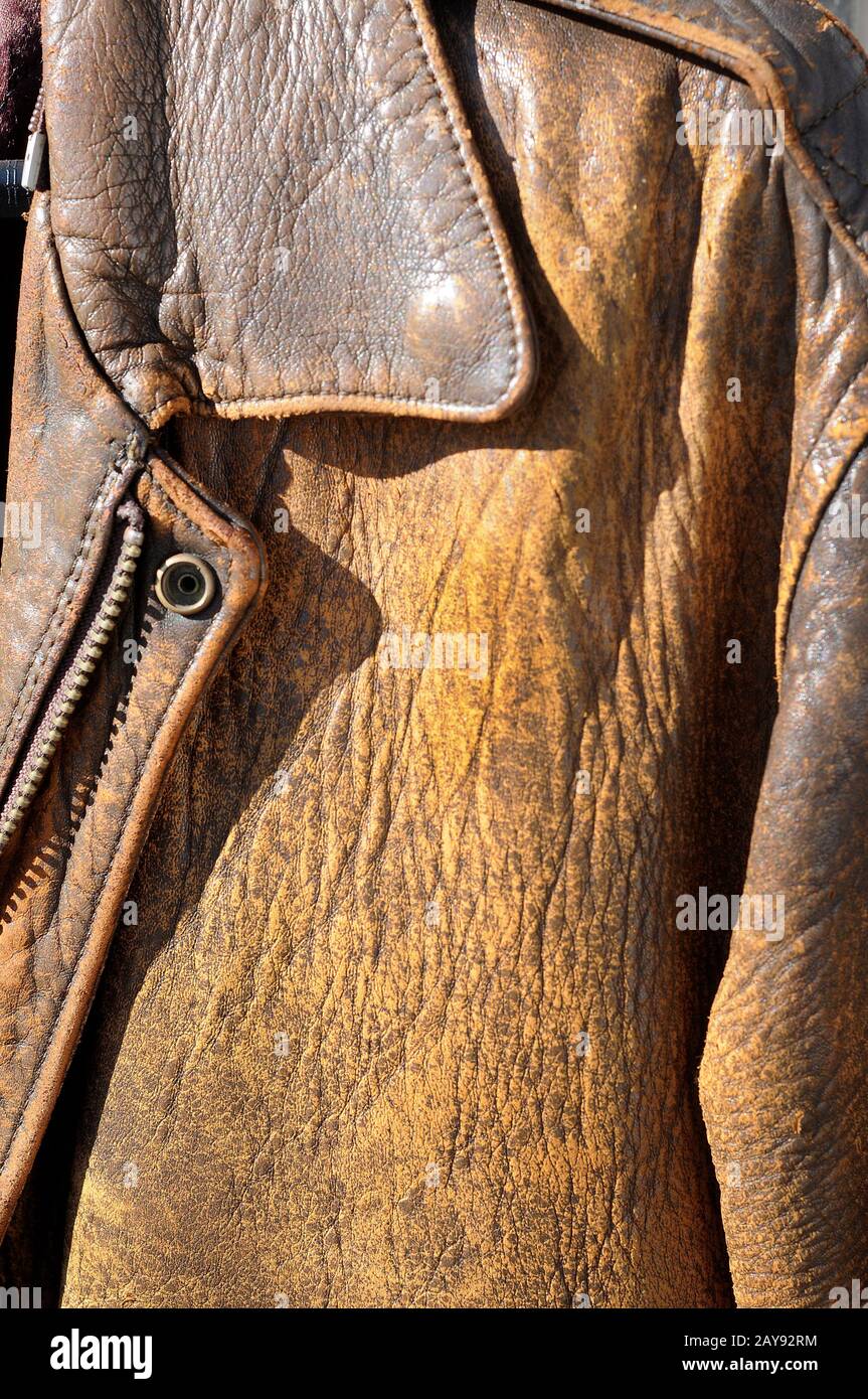 Brown Leather Bomber Jacket High Resolution Stock Photography and ...
