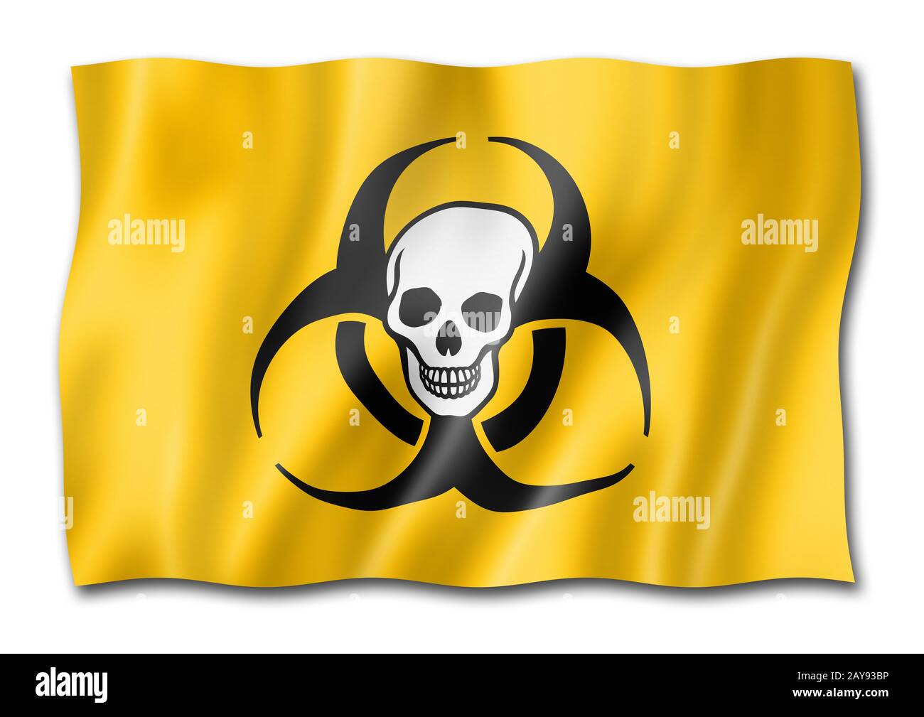 Biohazard death flag isolated on white Stock Photo - Alamy