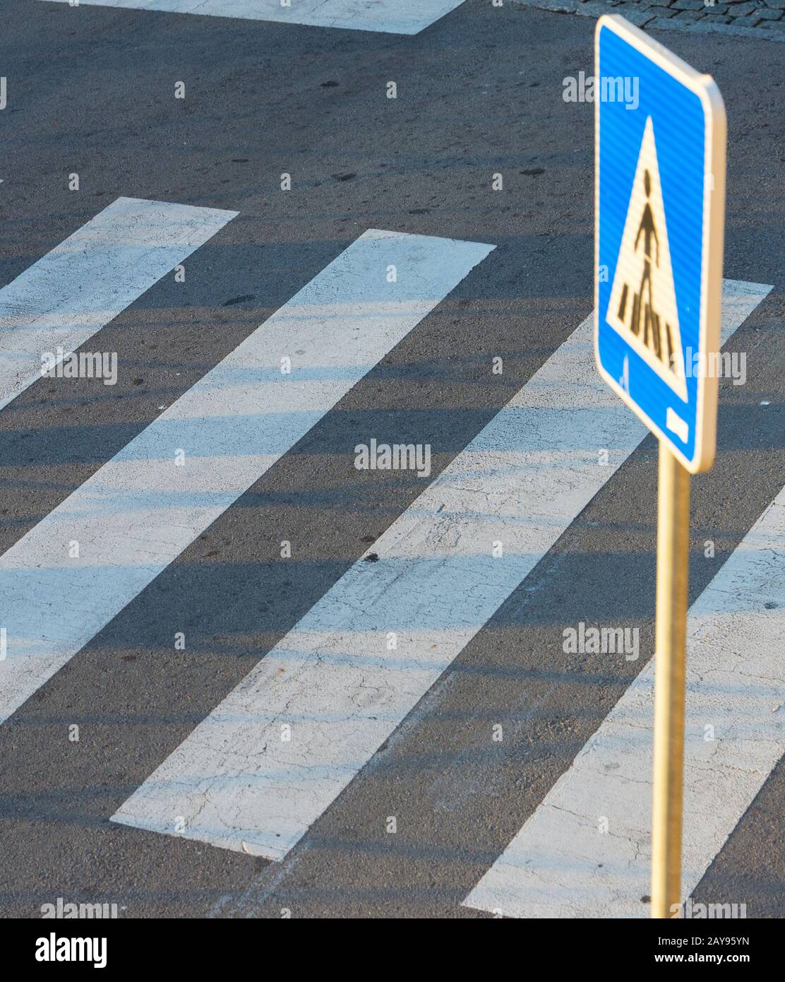 pedestrian road crosswalk zebra sign Stock Photo - Alamy