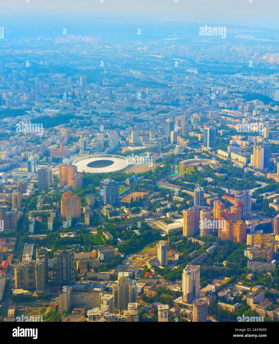 Aerial view skyline Kiev Ukraine Stock Photo - Alamy
