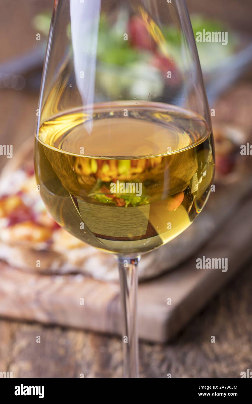 White Wine And Flammkuchen High Resolution Stock Photography and Images ...