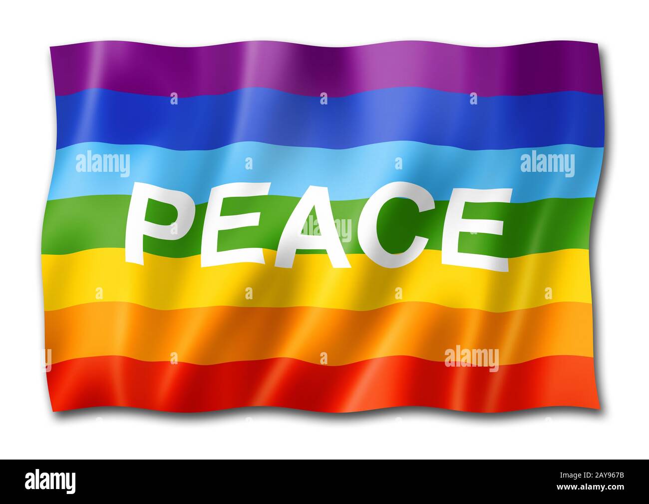 Peace rainbow flag hi-res stock photography and images - Alamy