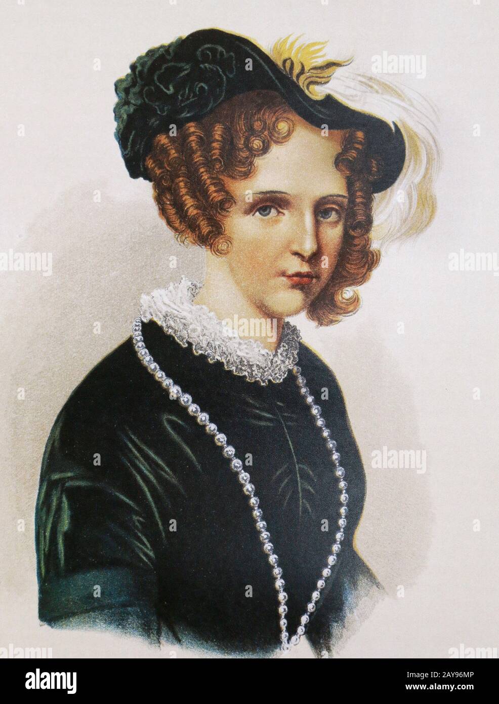 Russian Empress Alexandra Fedorovna. The painting of the 19th century ...