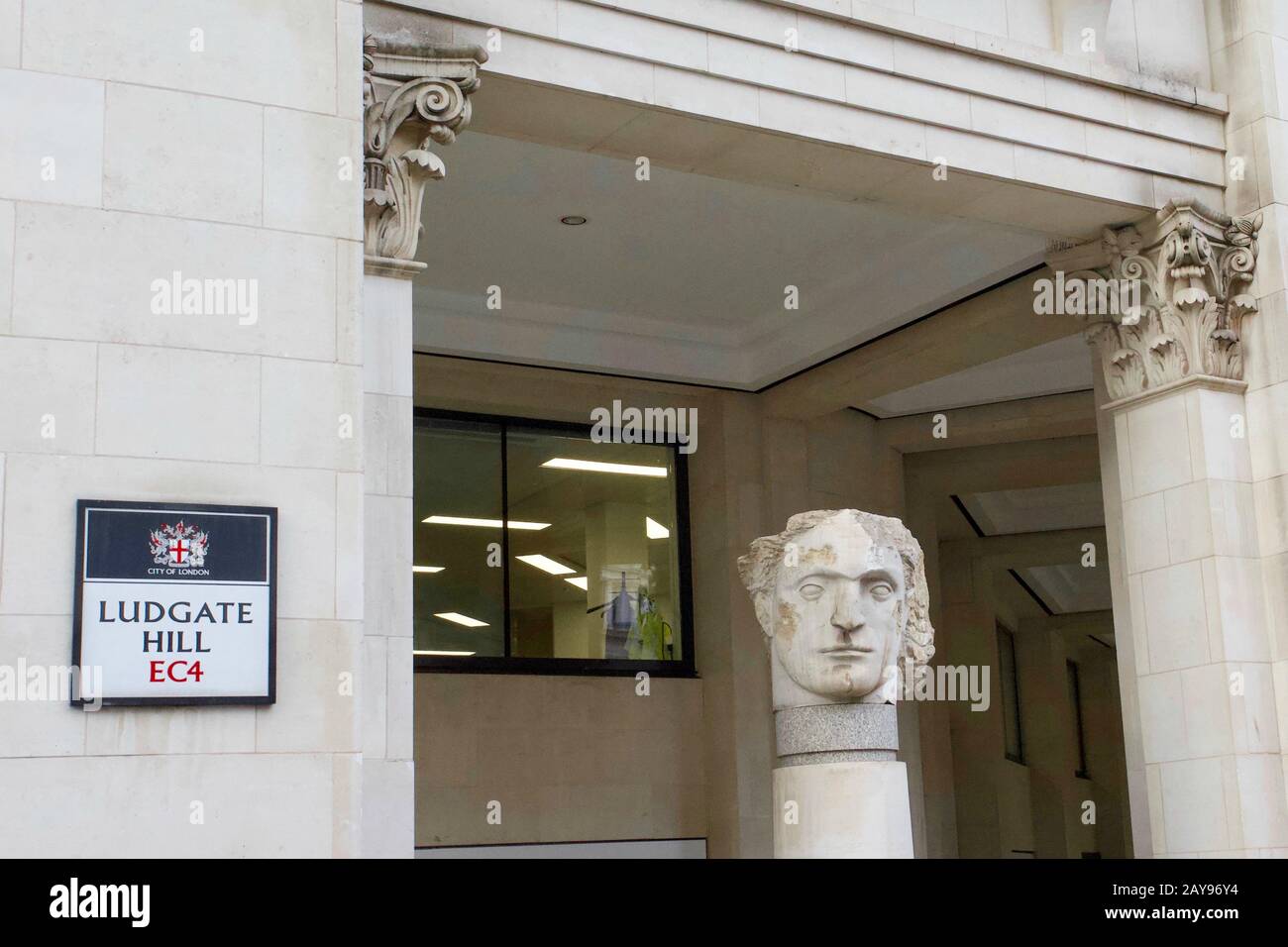 Ludgate Hill street sign, City of London, London, England Stock Photo ...