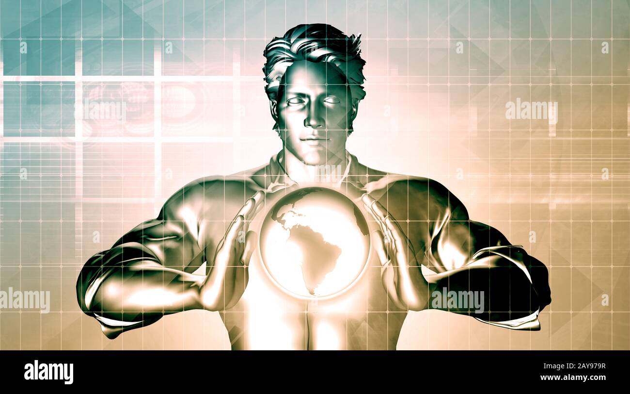 Man Holding Globe Stock Photo - Alamy