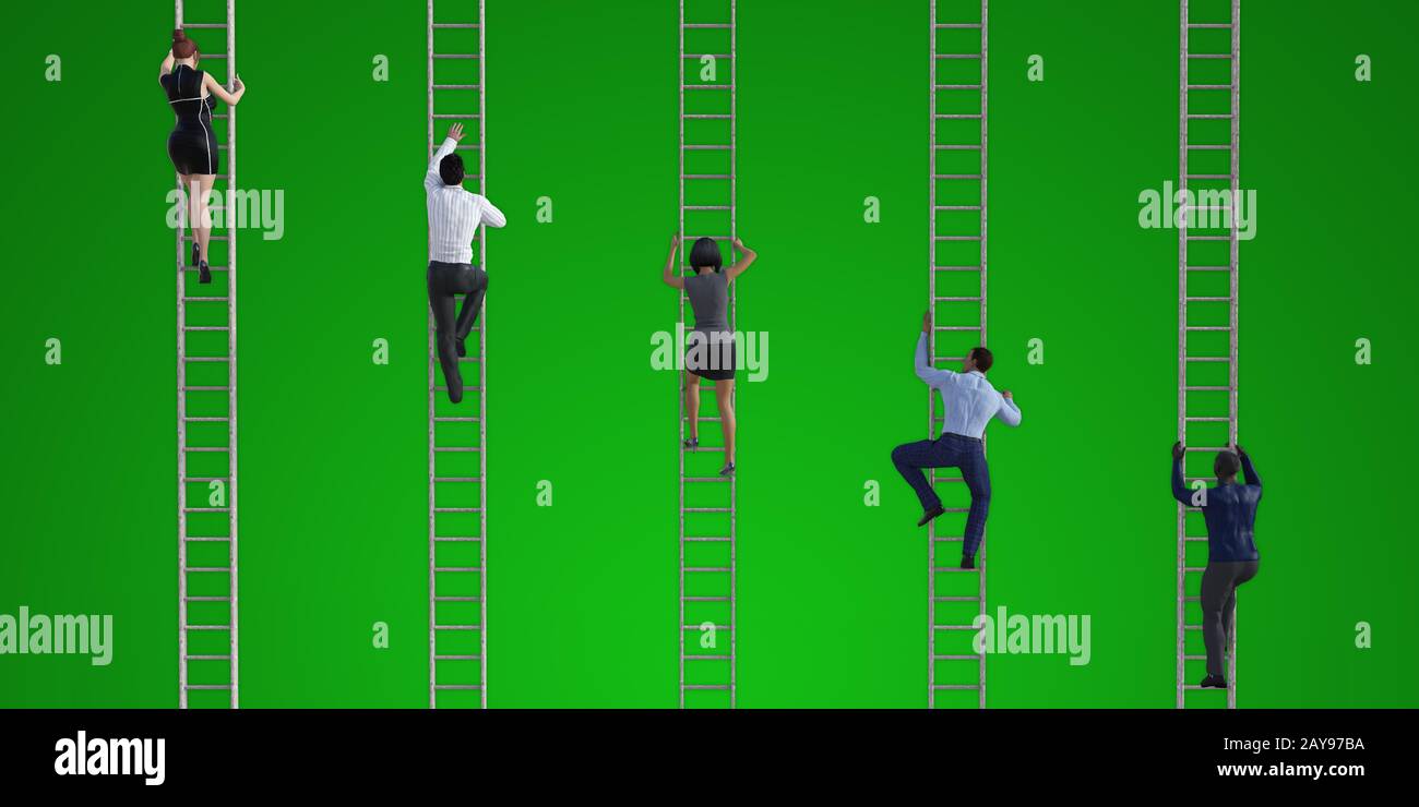 Climb the Corporate Ladder Stock Photo - Alamy