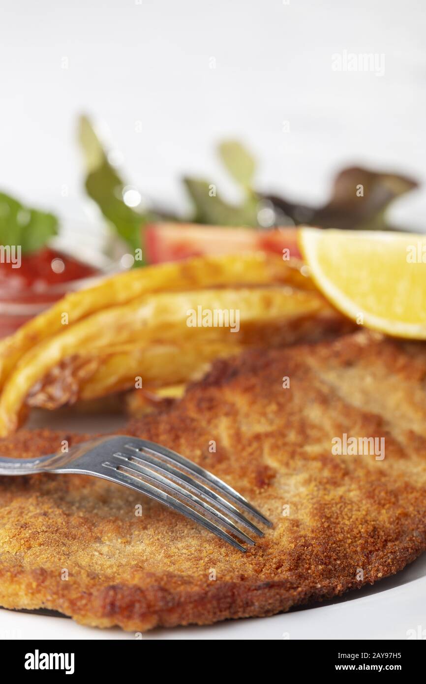 Wiener Schnitzel on a plate Stock Photo - Alamy