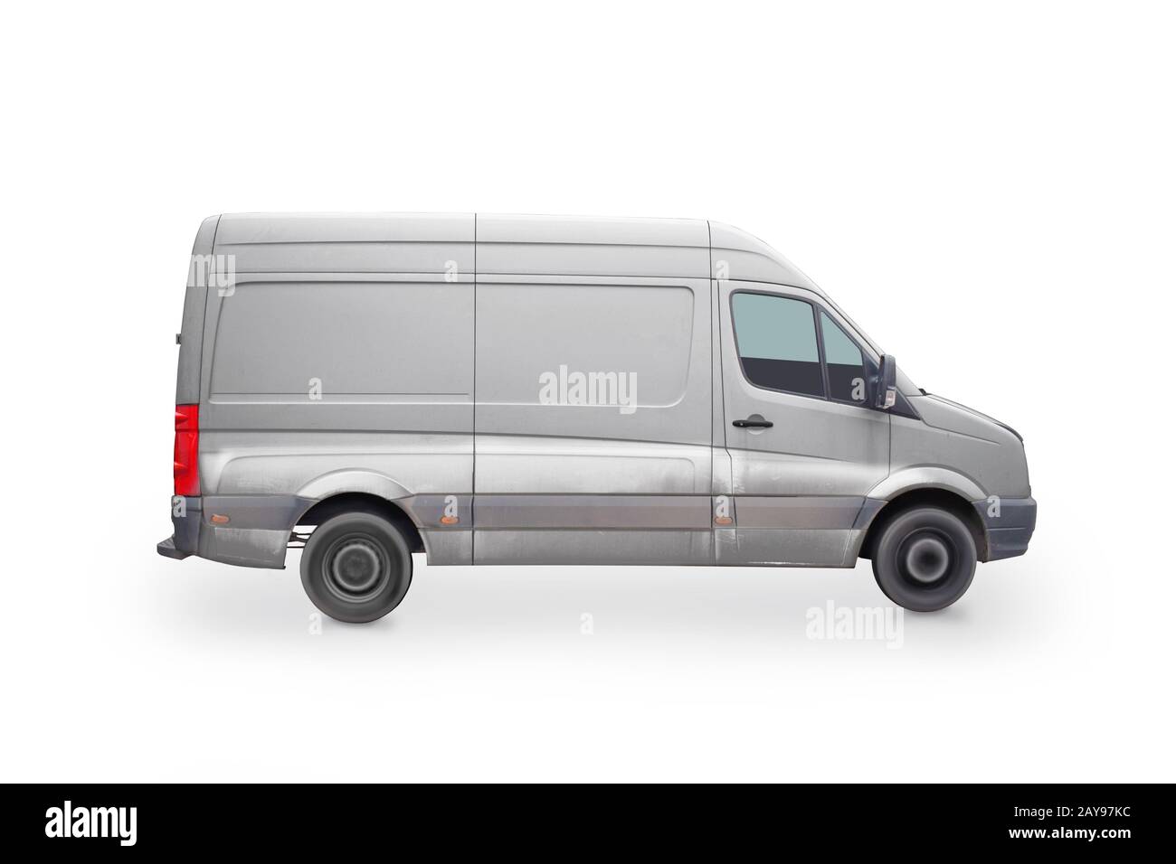 Driving van isolated on white background Stock Photo - Alamy