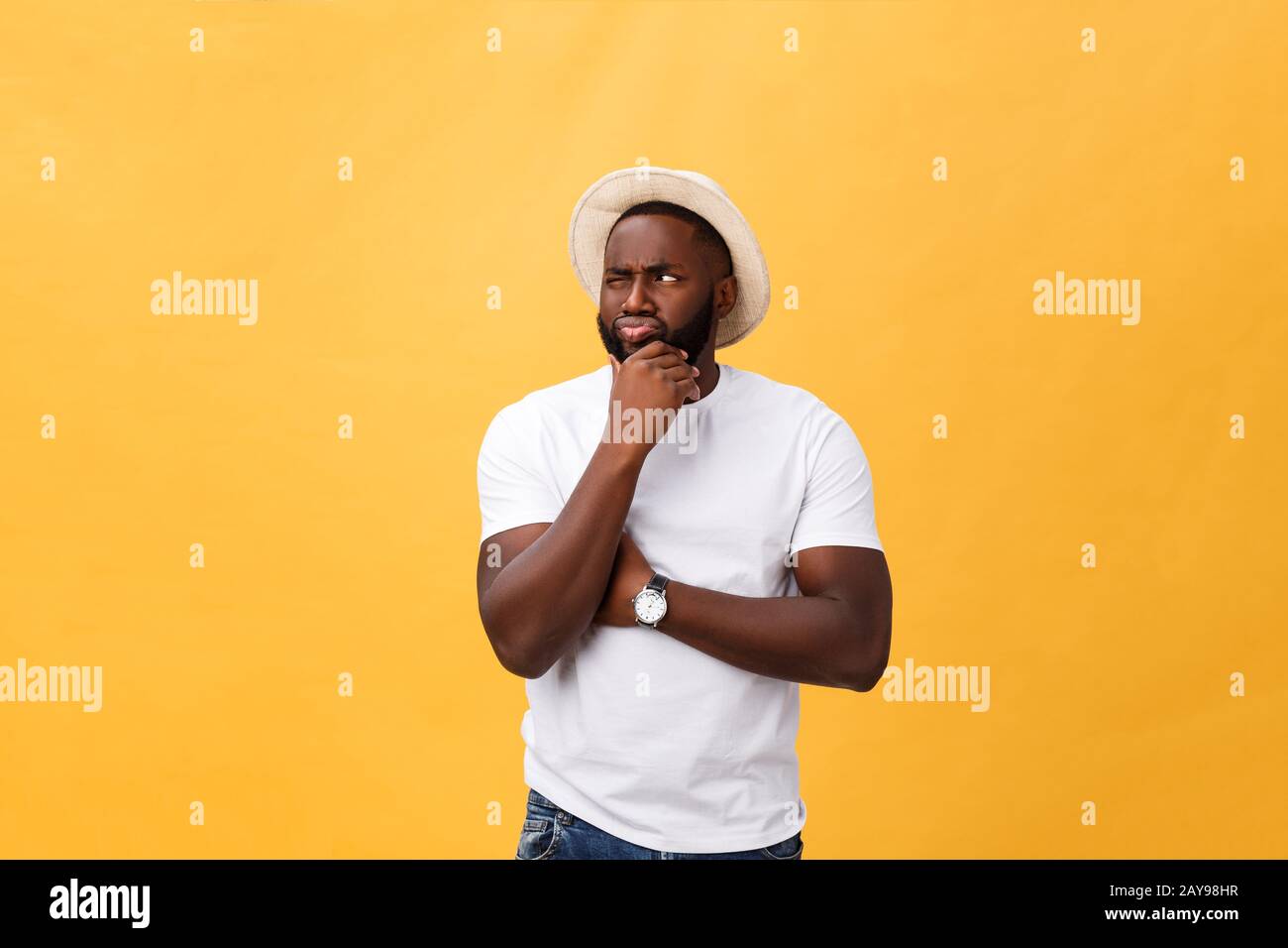 Studio Portrait Questionable Looking Young High Resolution Stock ...