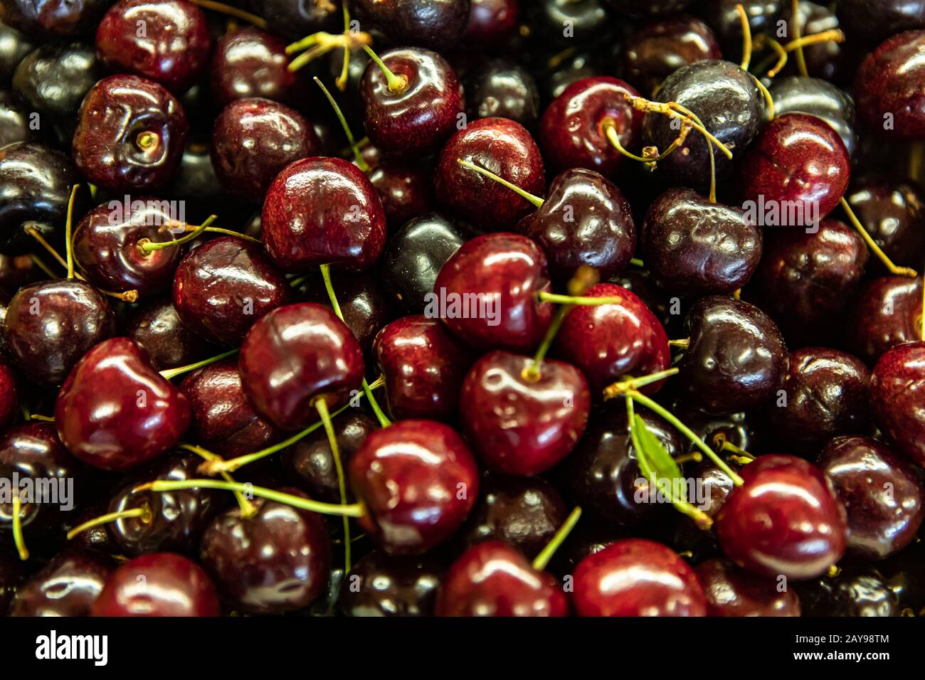 Natural food patterns and geometries. Full frame close up of shiny ...